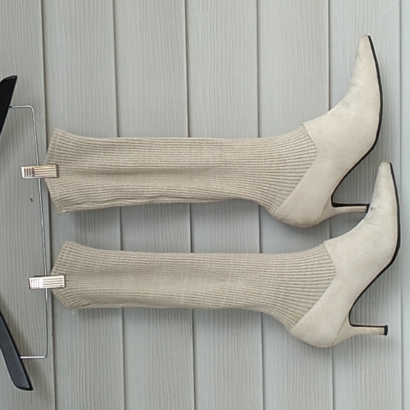 Rampage | Shoes | Vintage Rampage Fabric Upper Balance Beige Boots ...